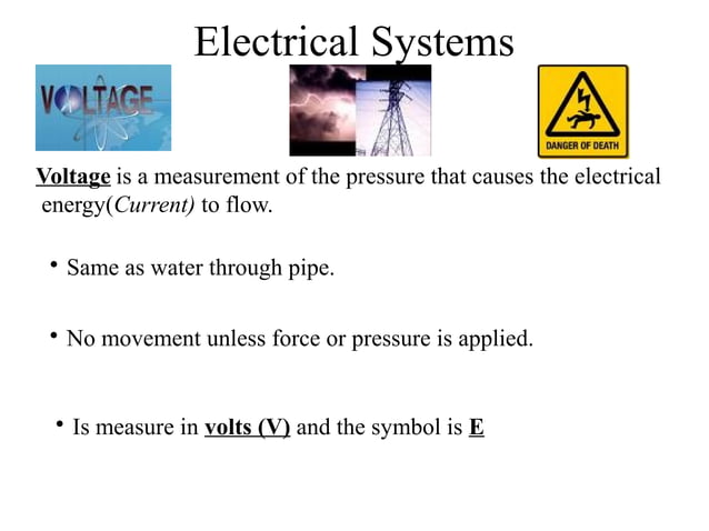 Leacture 8 electrical systems | PPT