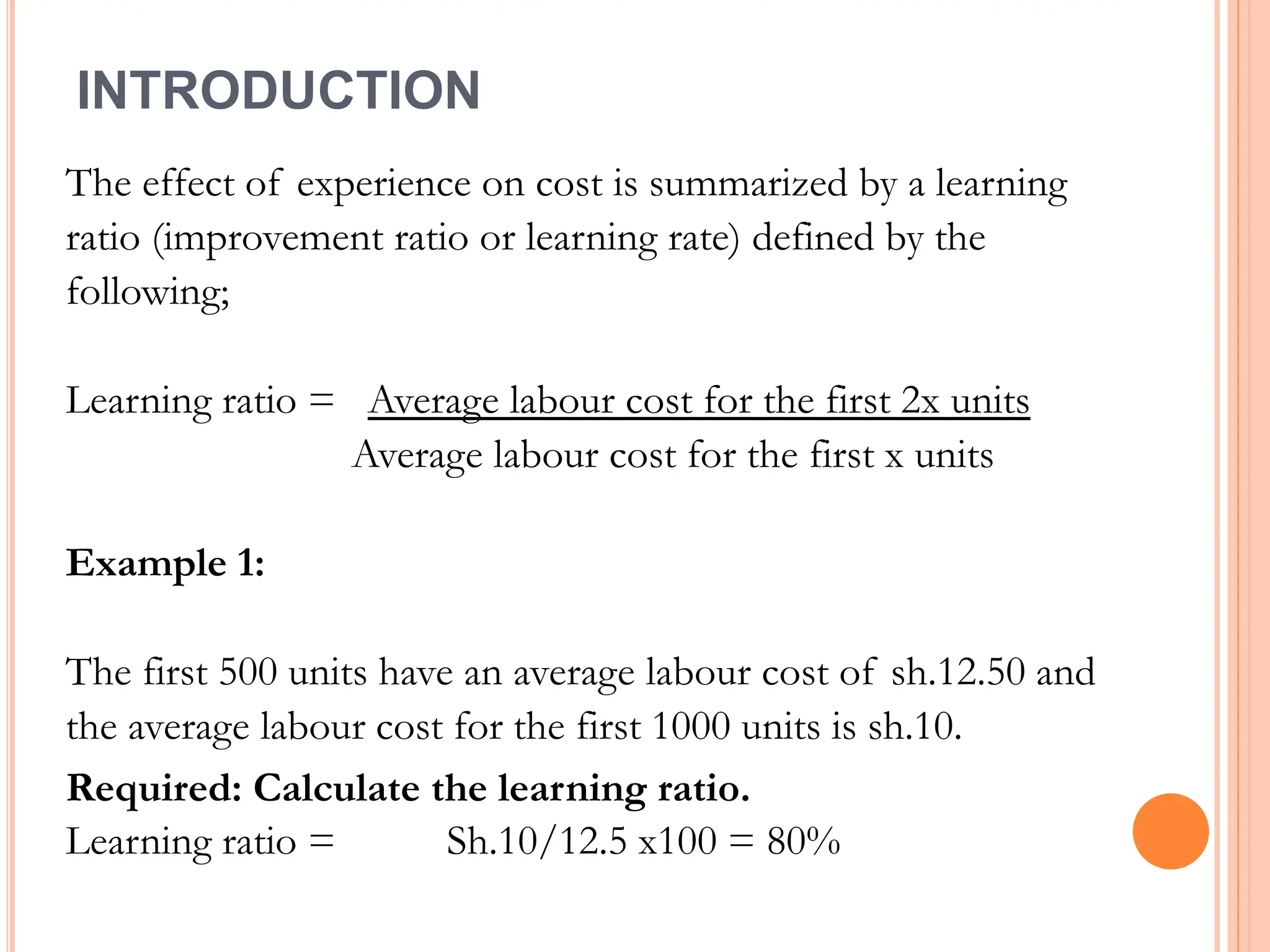 Leacture 9-Learning curve theory in accounting | PPTX