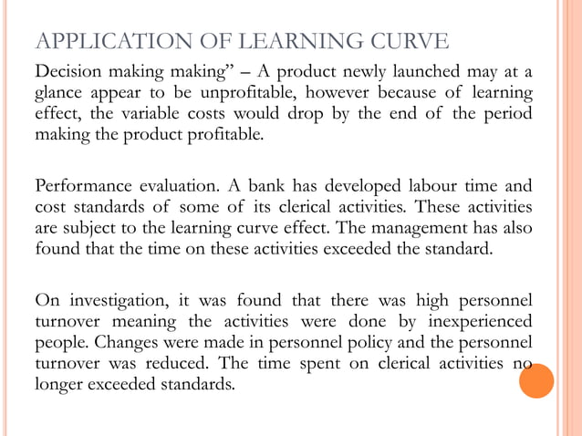 Leacture 9-Learning curve theory in accounting | PPTX