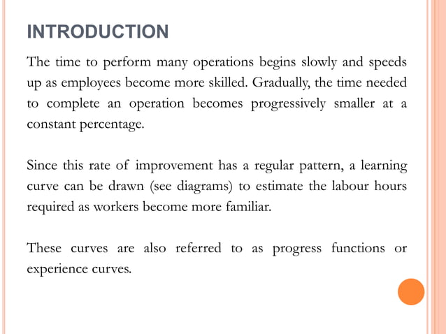 Leacture 9-Learning curve theory in accounting | PPTX