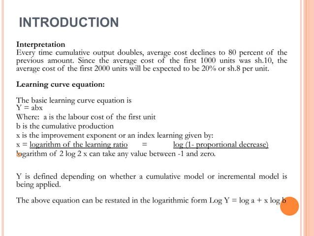 Leacture 9-Learning curve theory in accounting | PPTX