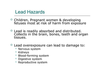 lead poisoning and it's effects on health.ppt