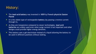 Lead-acid battery.pptx......................... | PPTX