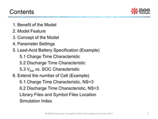 Simple Model of Lead-Acid Battery Model using LTspice | PDF