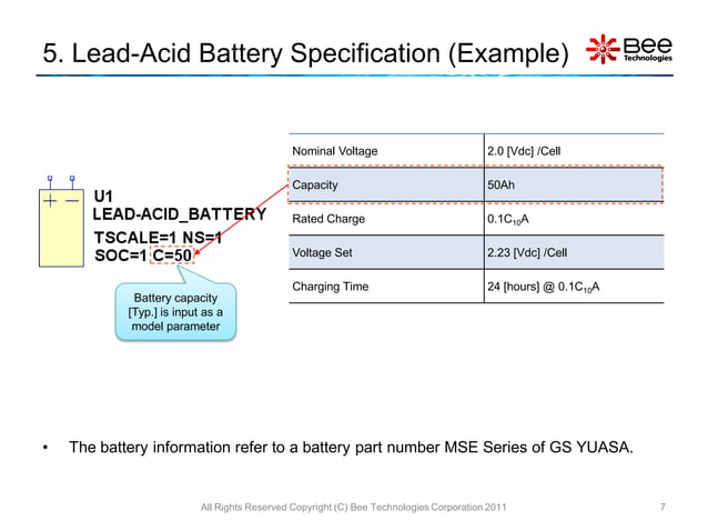 Simple Model of Lead-Acid Battery Model using LTspice | PDF