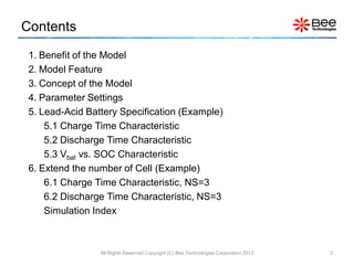Simple Model of Lead-Acid Battery Model using PSpice | PDF