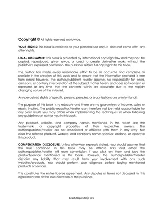 Lead Acquisition Guide - How To Get More Leads | PDF