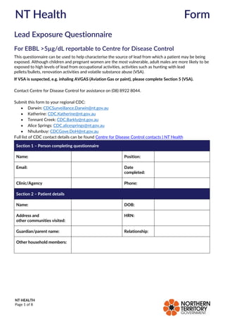 lead-exposure-questionnaire-form.pdf from WHO | PDF