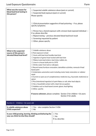 lead-exposure-questionnaire-form.pdf from WHO | PDF