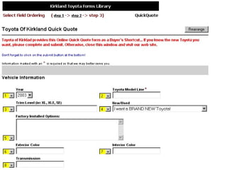 Car Dealer Website Lead Form Customization- Application Features and ...