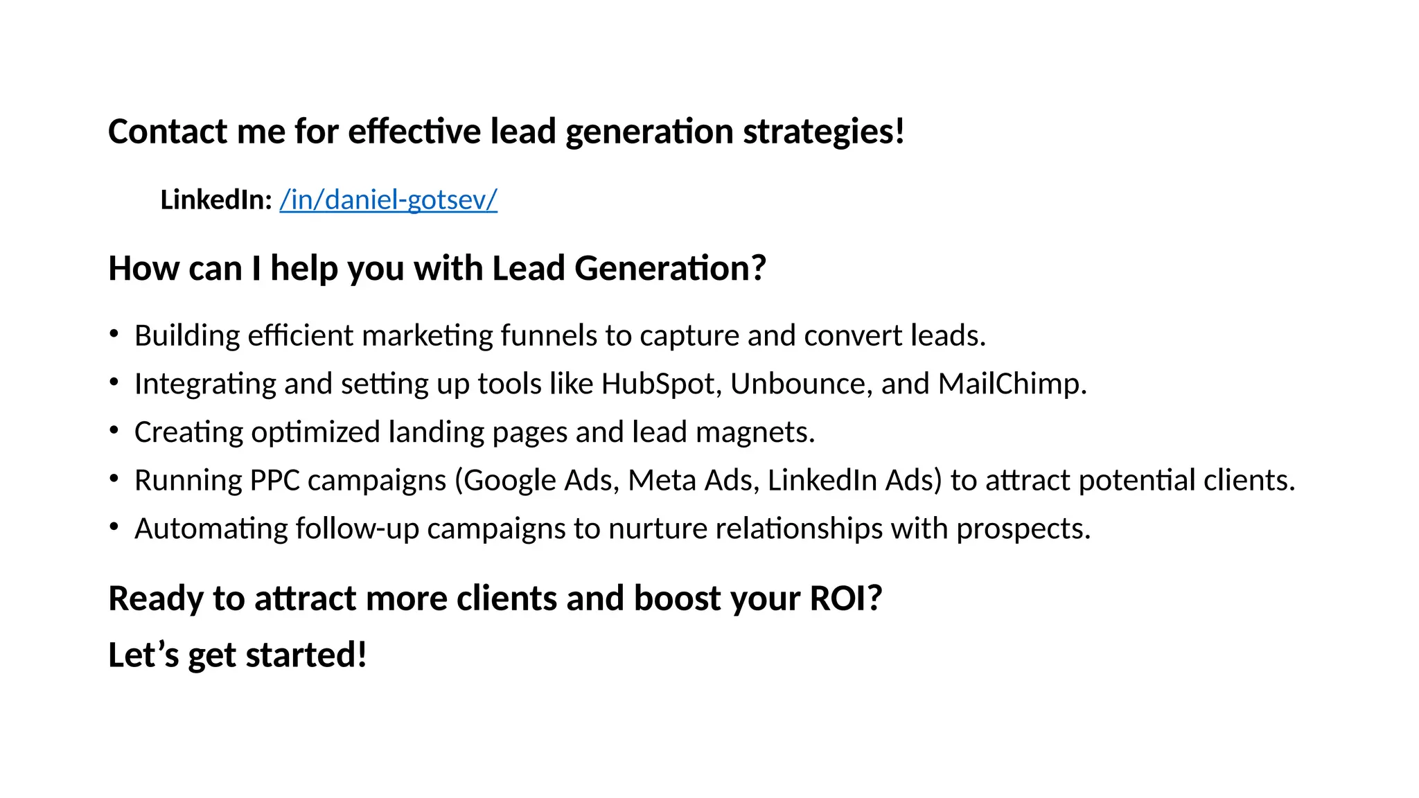Lead Generation - attract potential customers | PPTX