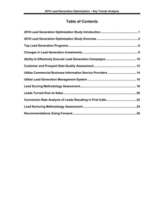 Lead generation-optimization | PDF