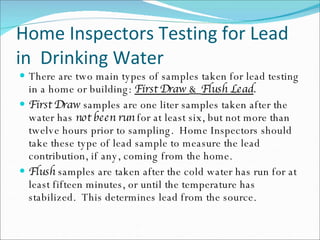 Lead In Drinking Water | PPT