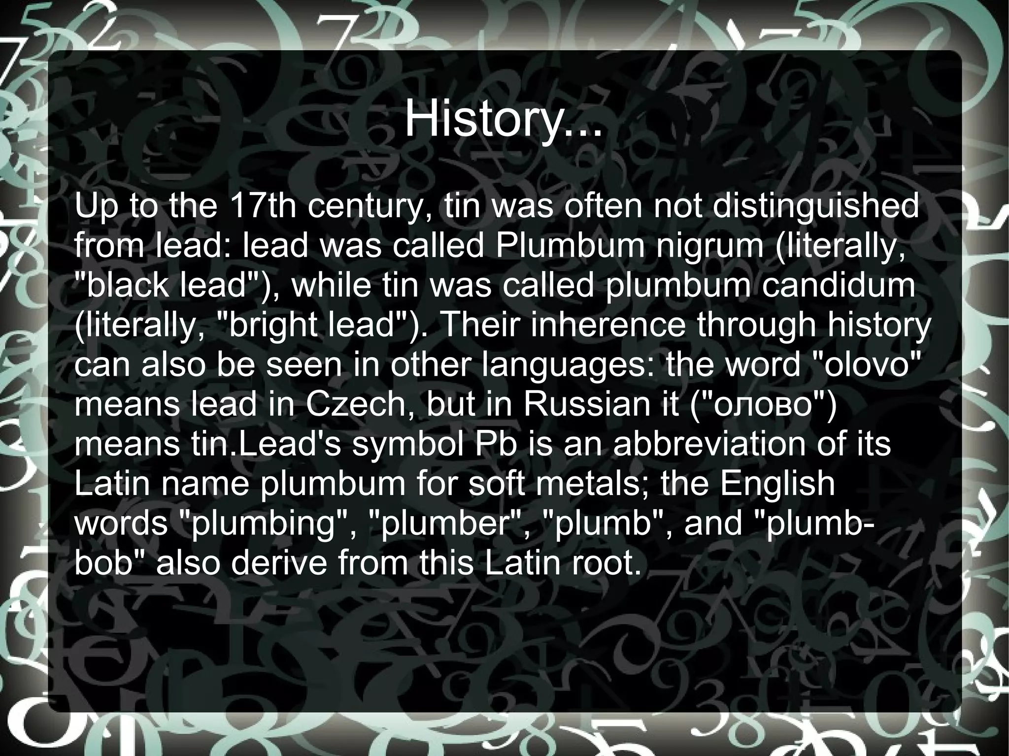 Lead 2 revised for chem (temporary) | PPT