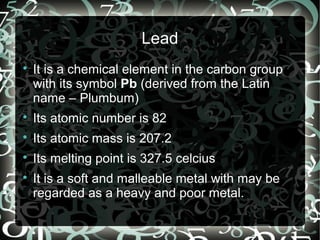 Lead 2 revised for chem (temporary) | PPT