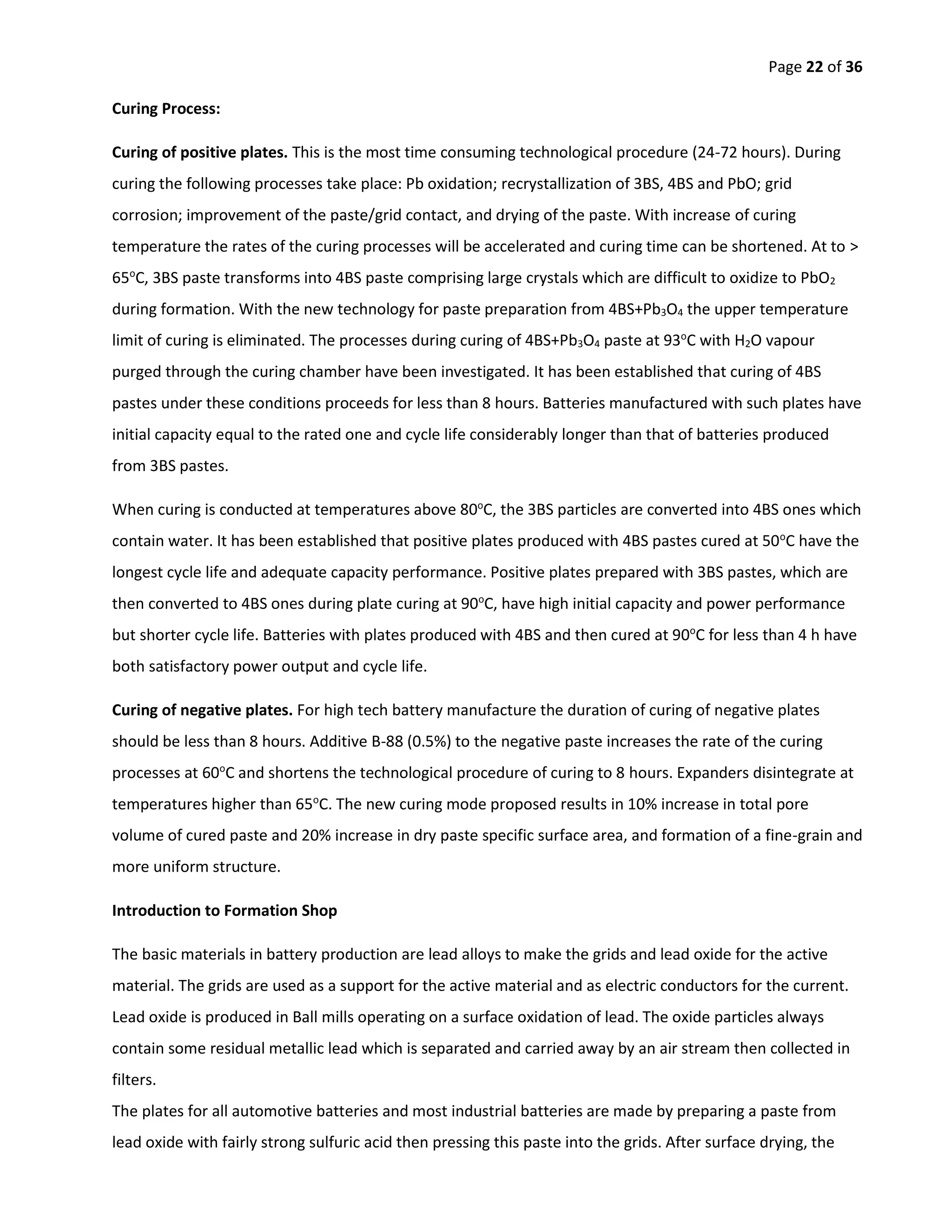 Lead acid battery manufacturing process | PDF