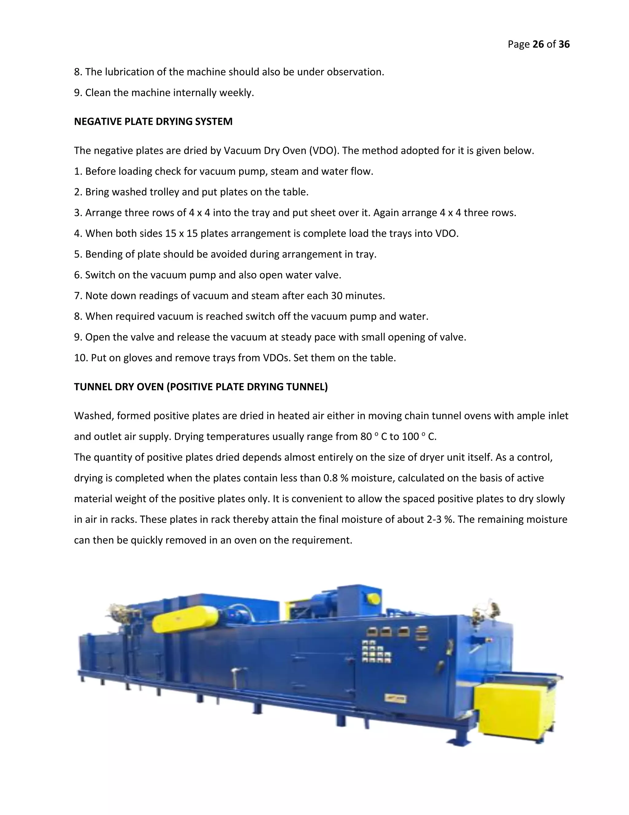 Lead acid battery manufacturing process | PDF
