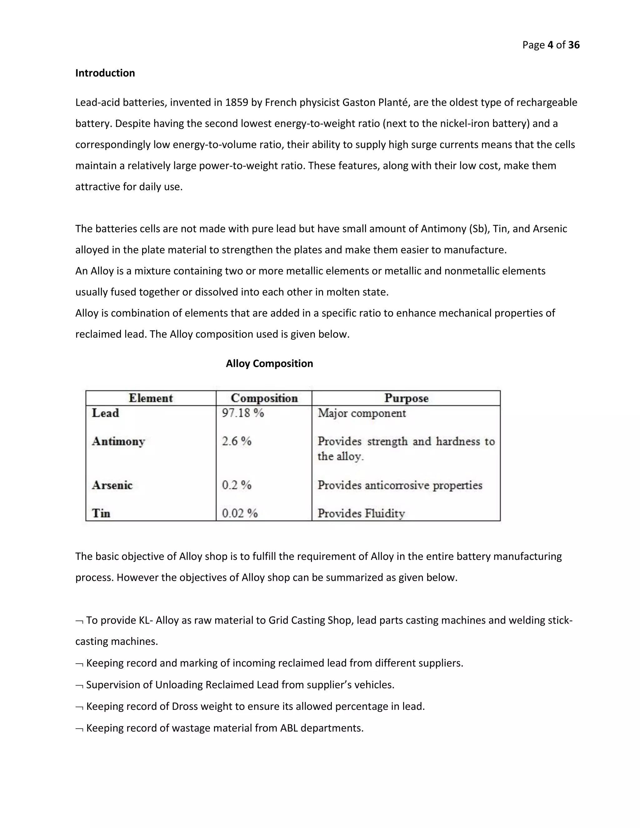 Lead acid battery manufacturing process | PDF