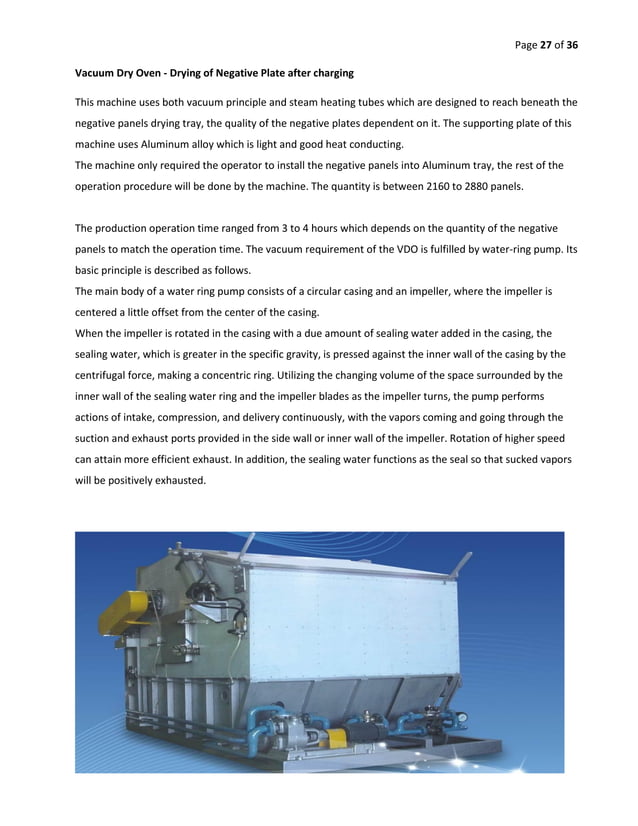 Lead acid battery manufacturing process | PDF | Home Appliances | Home ...