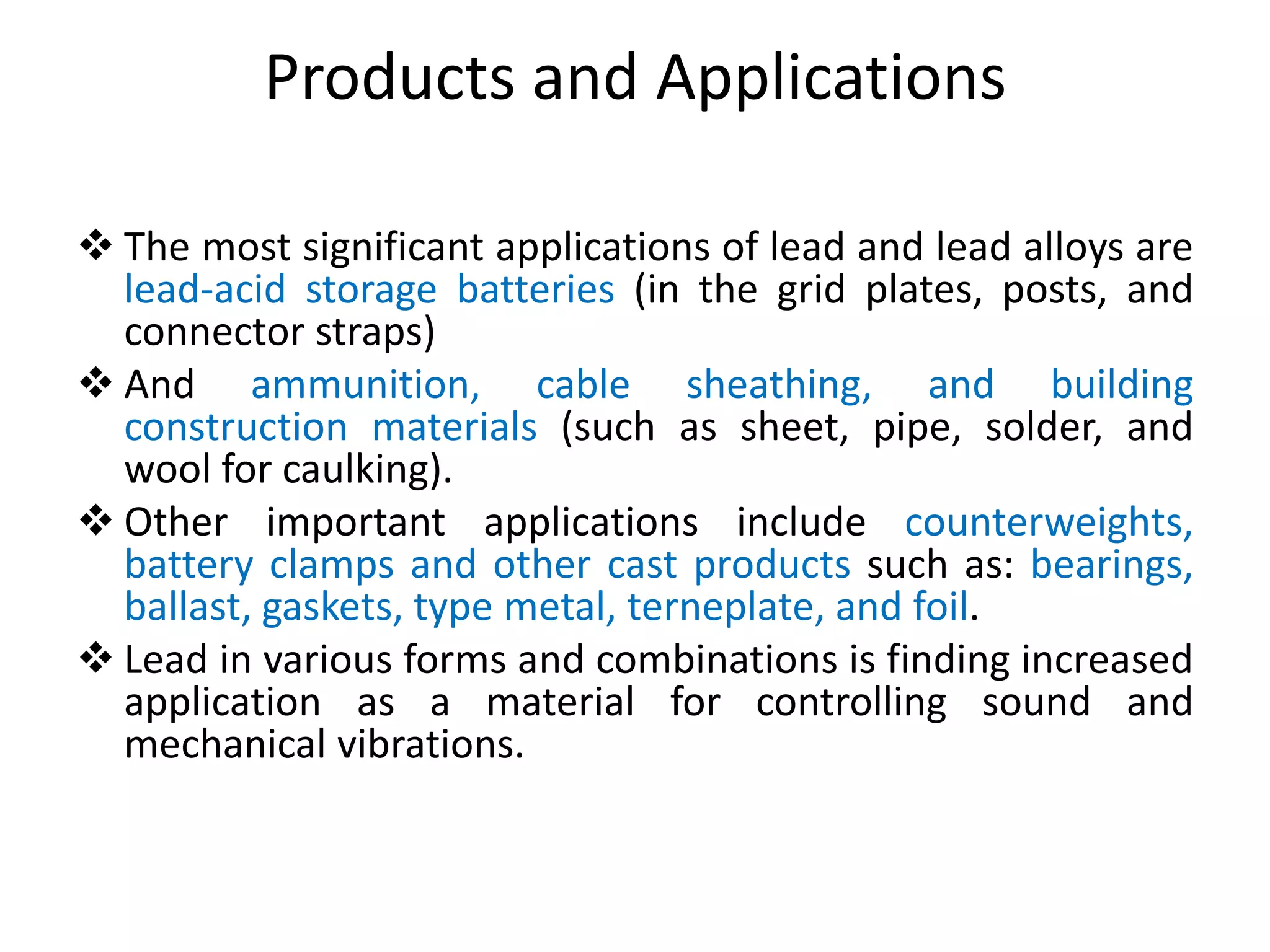 Lead and it’s alloys | PPTX
