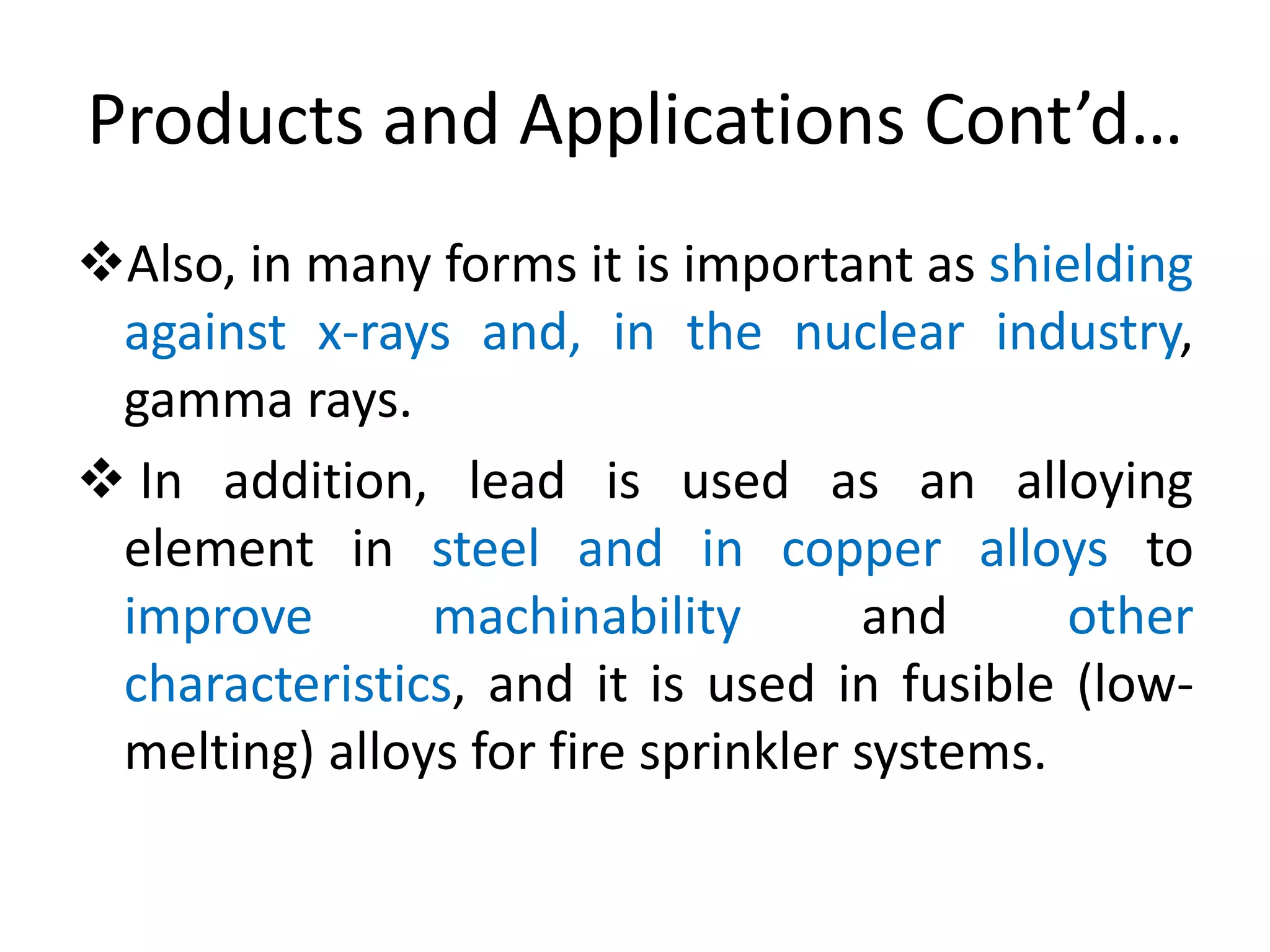 Lead and it’s alloys | PPTX