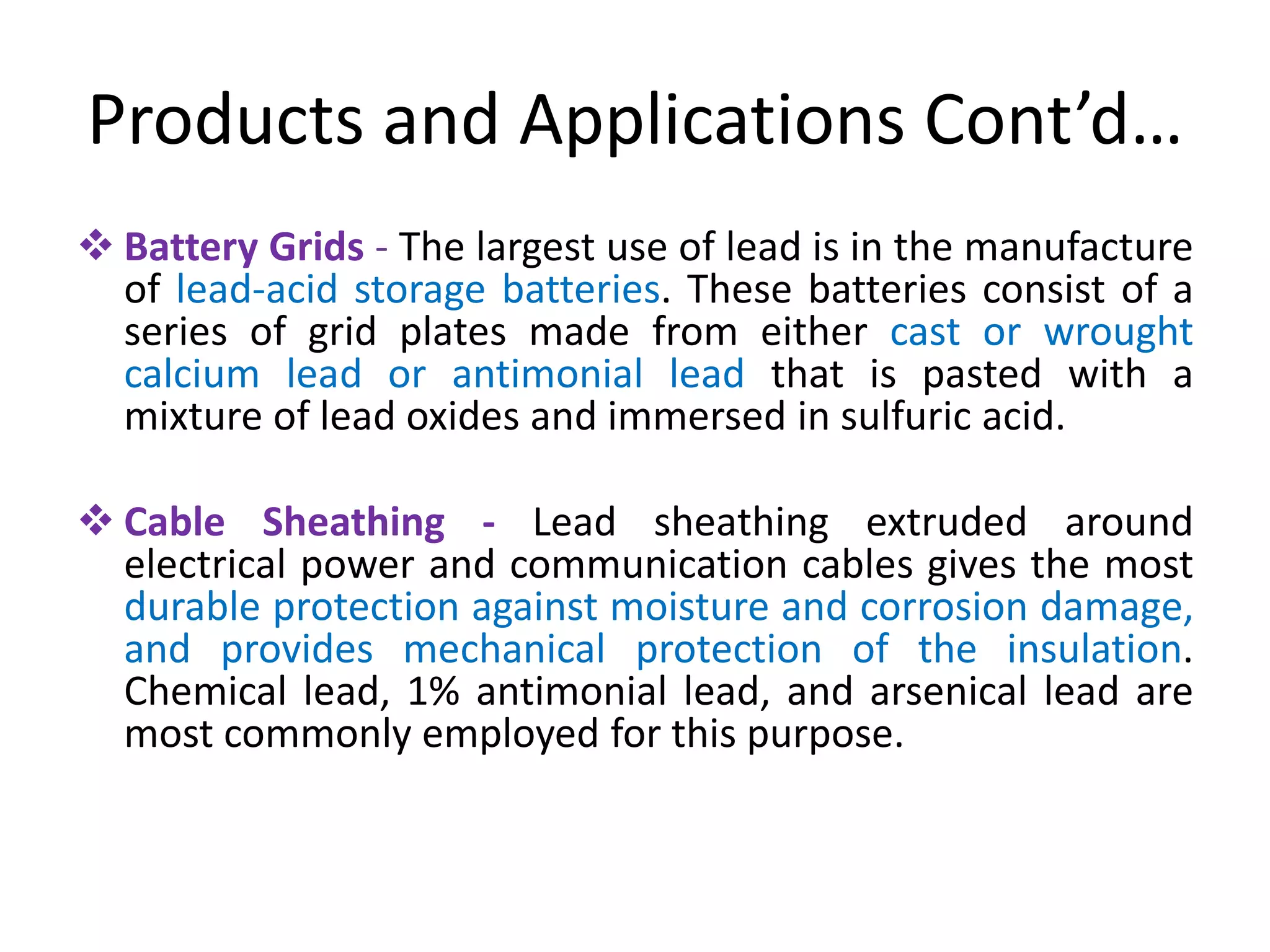 Lead and it’s alloys | PPTX