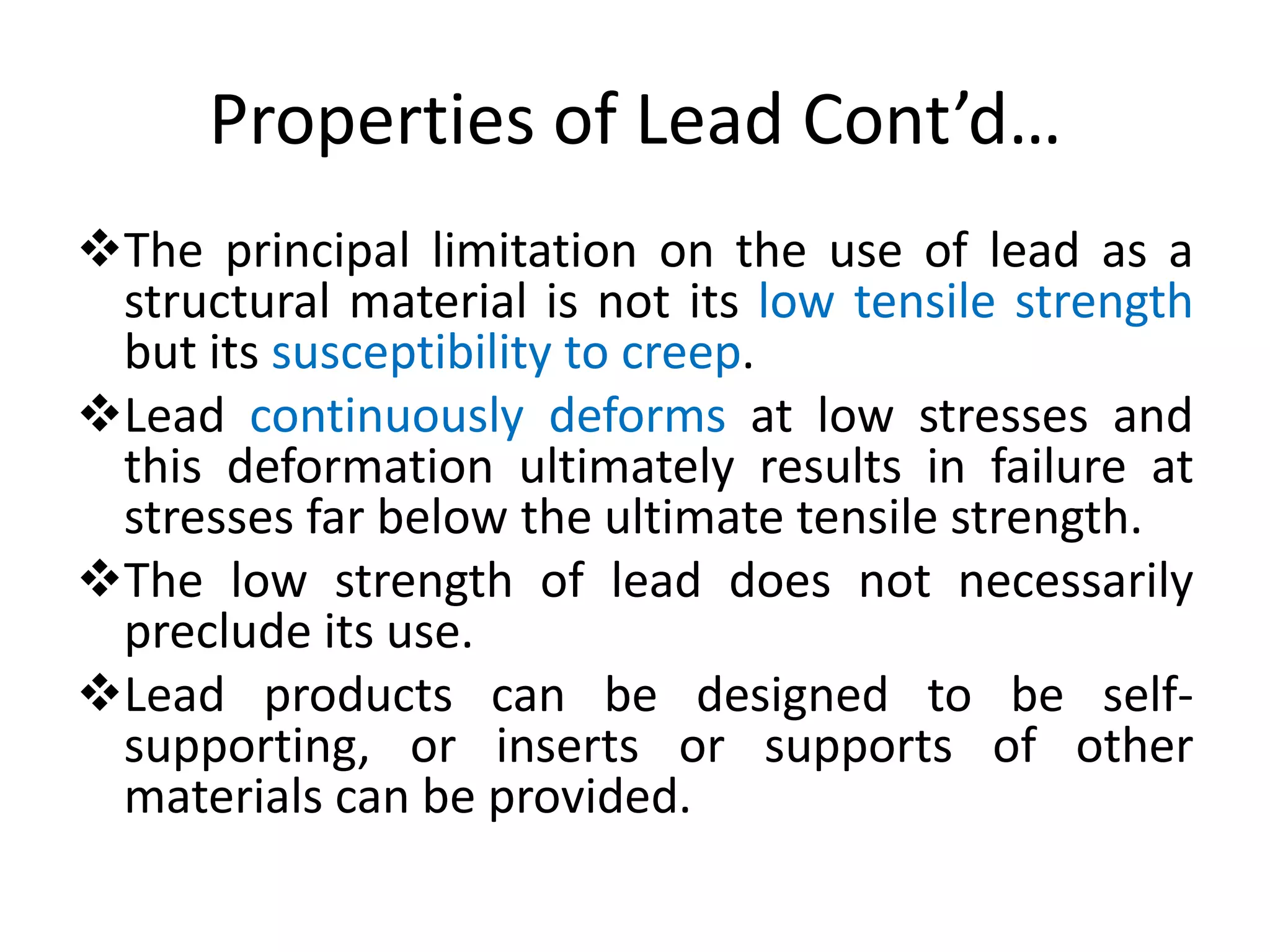 Lead and it’s alloys | PPTX
