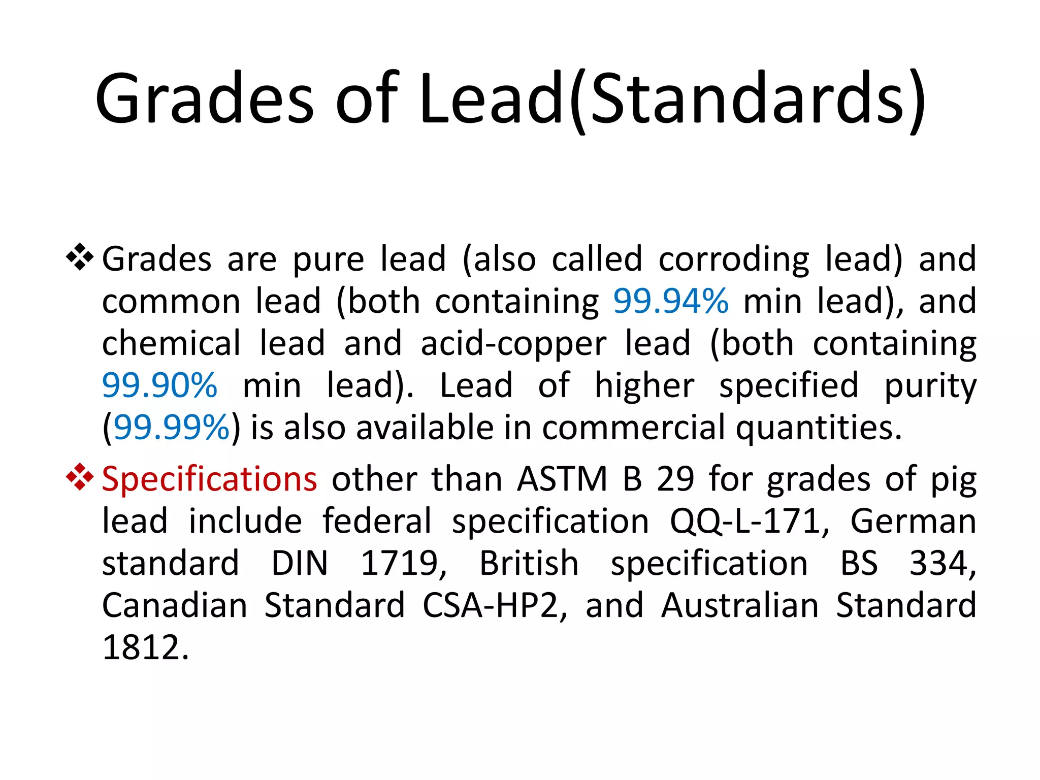 Lead and it’s alloys | PPTX