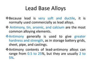 Lead and it’s alloys | PPTX