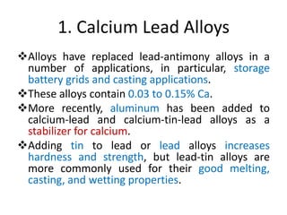 Lead and it’s alloys | PPTX
