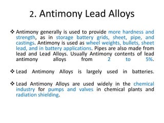 Lead and it’s alloys | PPTX