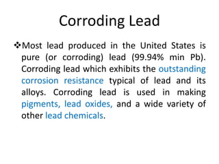 Lead and it’s alloys | PPTX