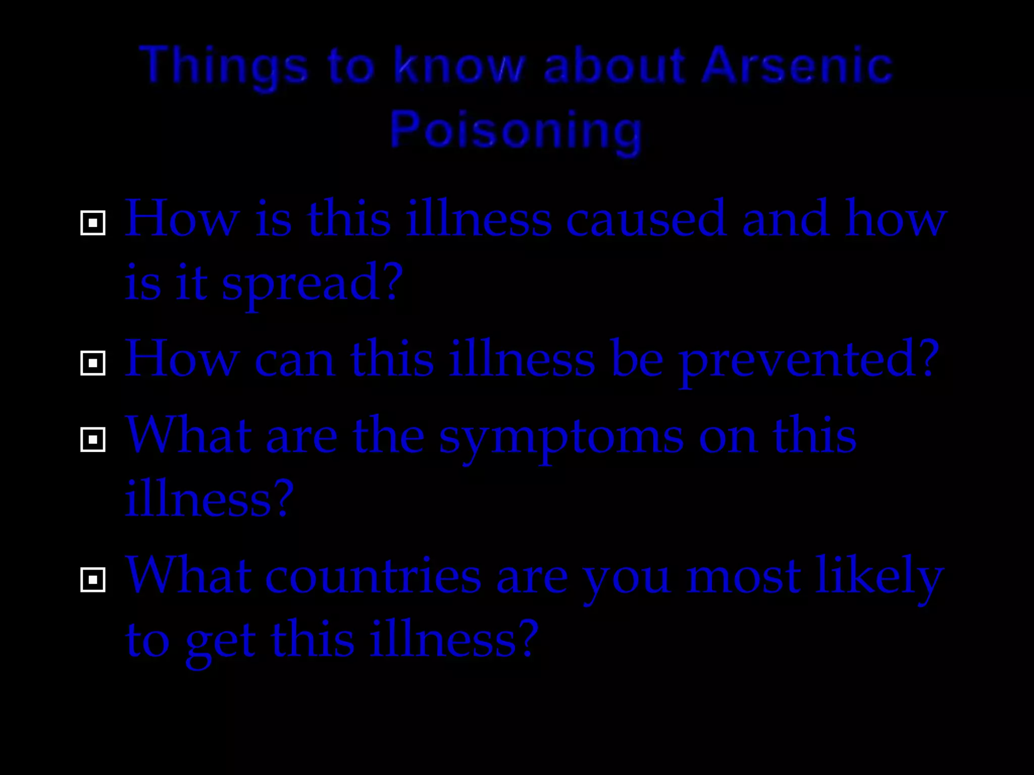 Lead arsenic poisoning | PPTX