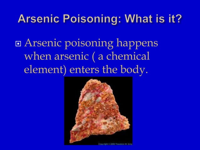 Lead arsenic poisoning | PPTX