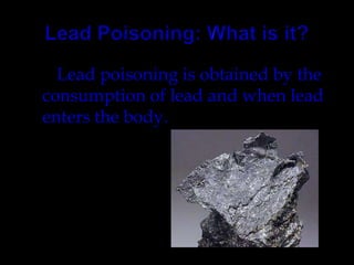 Lead arsenic poisoning | PPTX