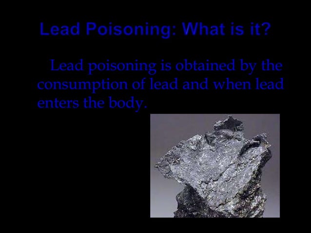 Lead arsenic poisoning | PPTX