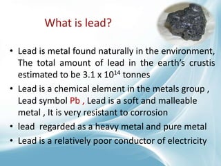 Lead as pollutant | PPTX