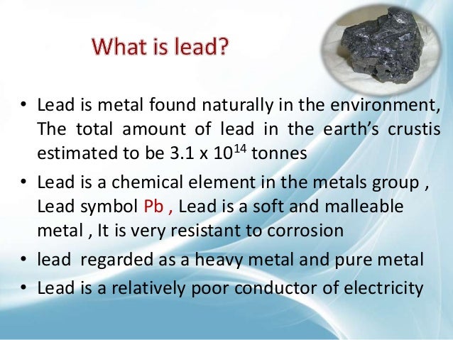 Lead as pollutant