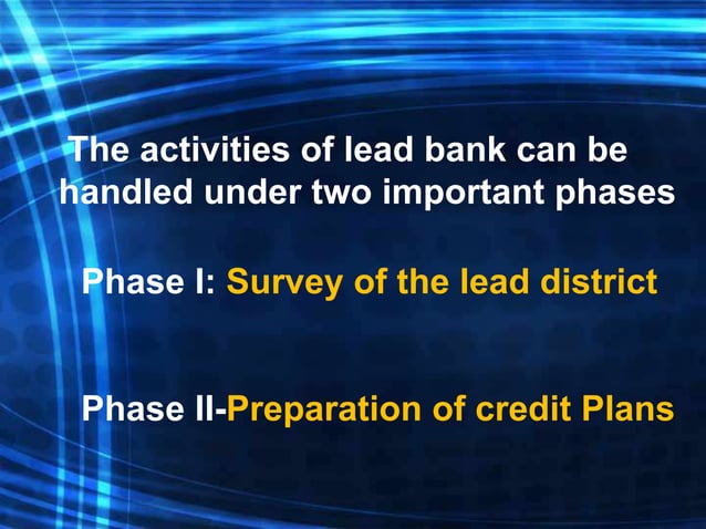Lead bank scheme | PPTX