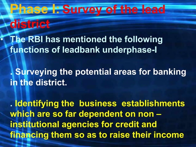 Lead bank scheme | PPTX
