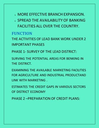 Lead bank scheme | DOCX