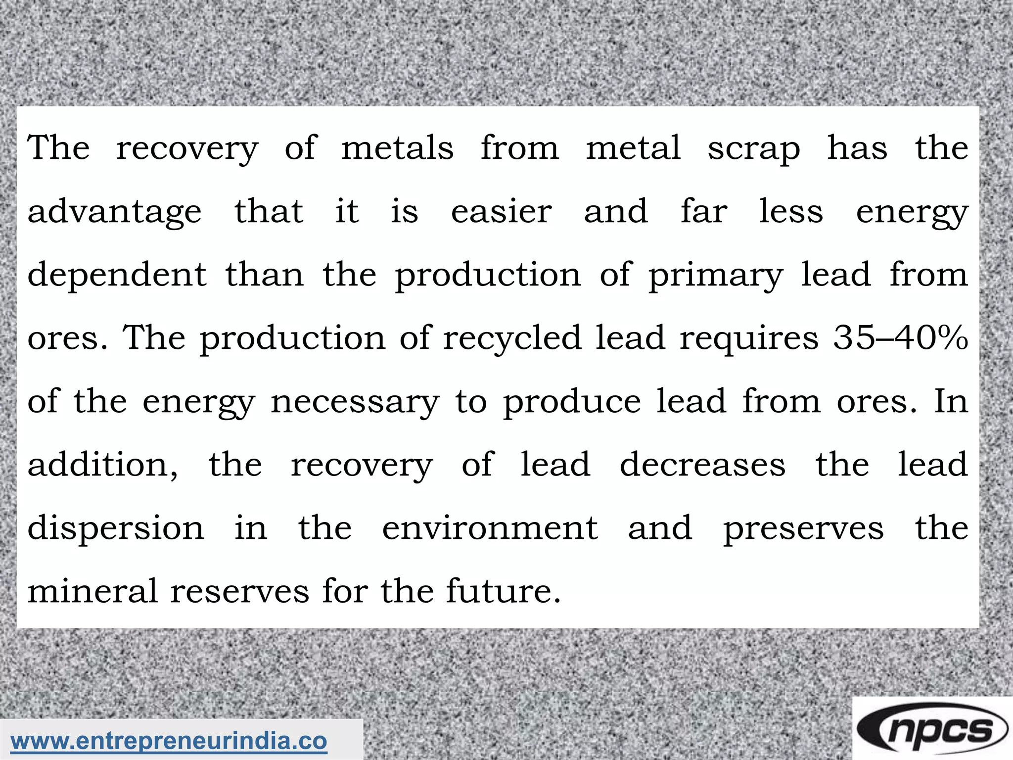 Lead Battery Recycling | PPT