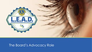 The Board's Advocacy Role | PPTX