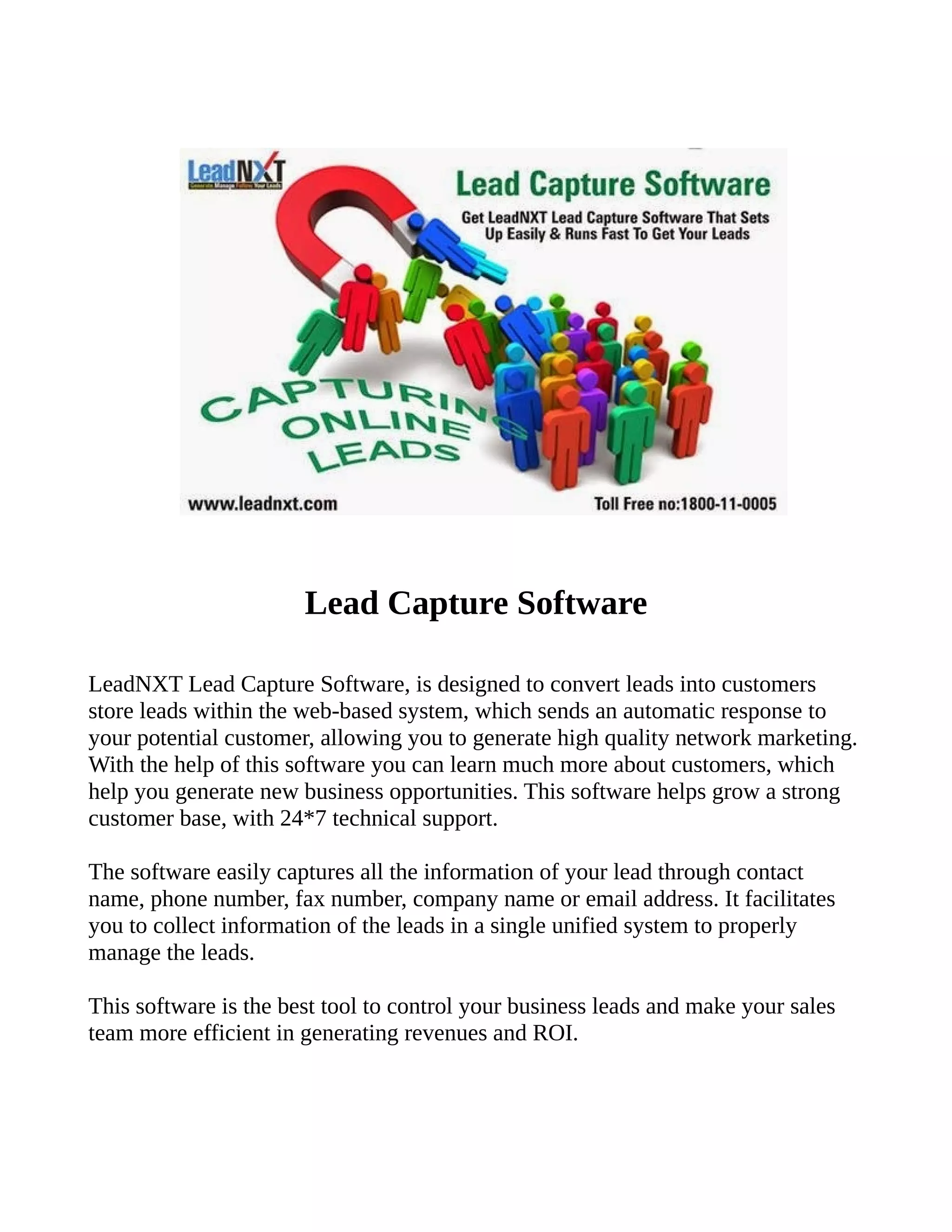 Lead capture software | PDF