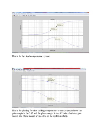 LEADCOMPENSATOR DESIGN FOR A SYSTEM USING MATLAB | PDF