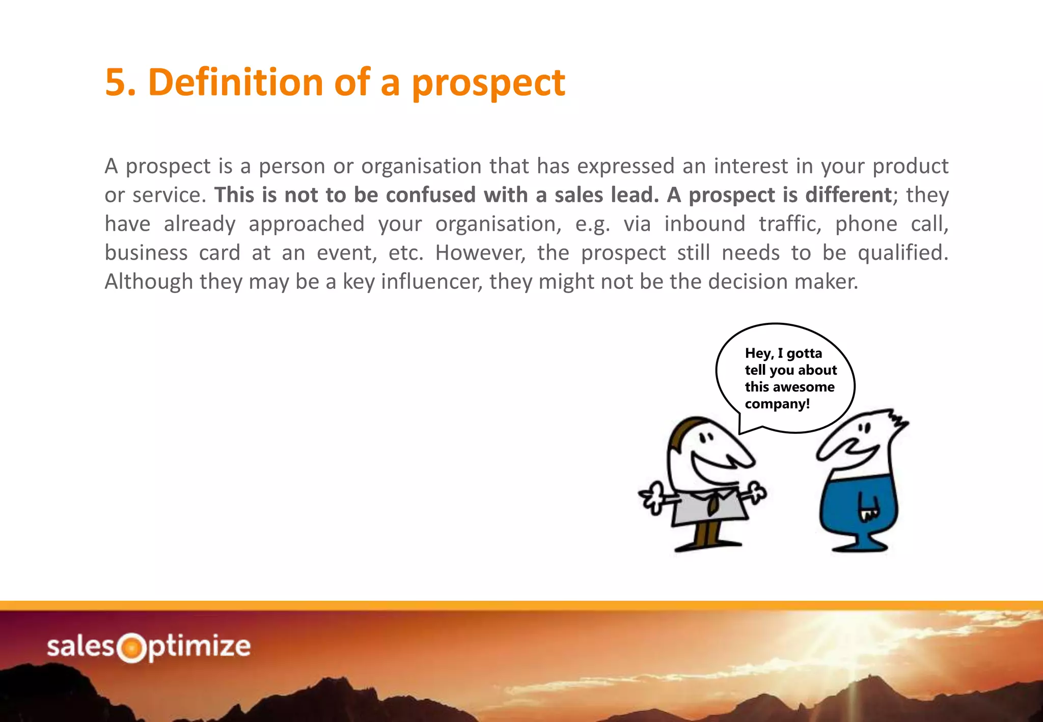 Lead Definition: Knowing your Perfect Customer Profile | PPTX