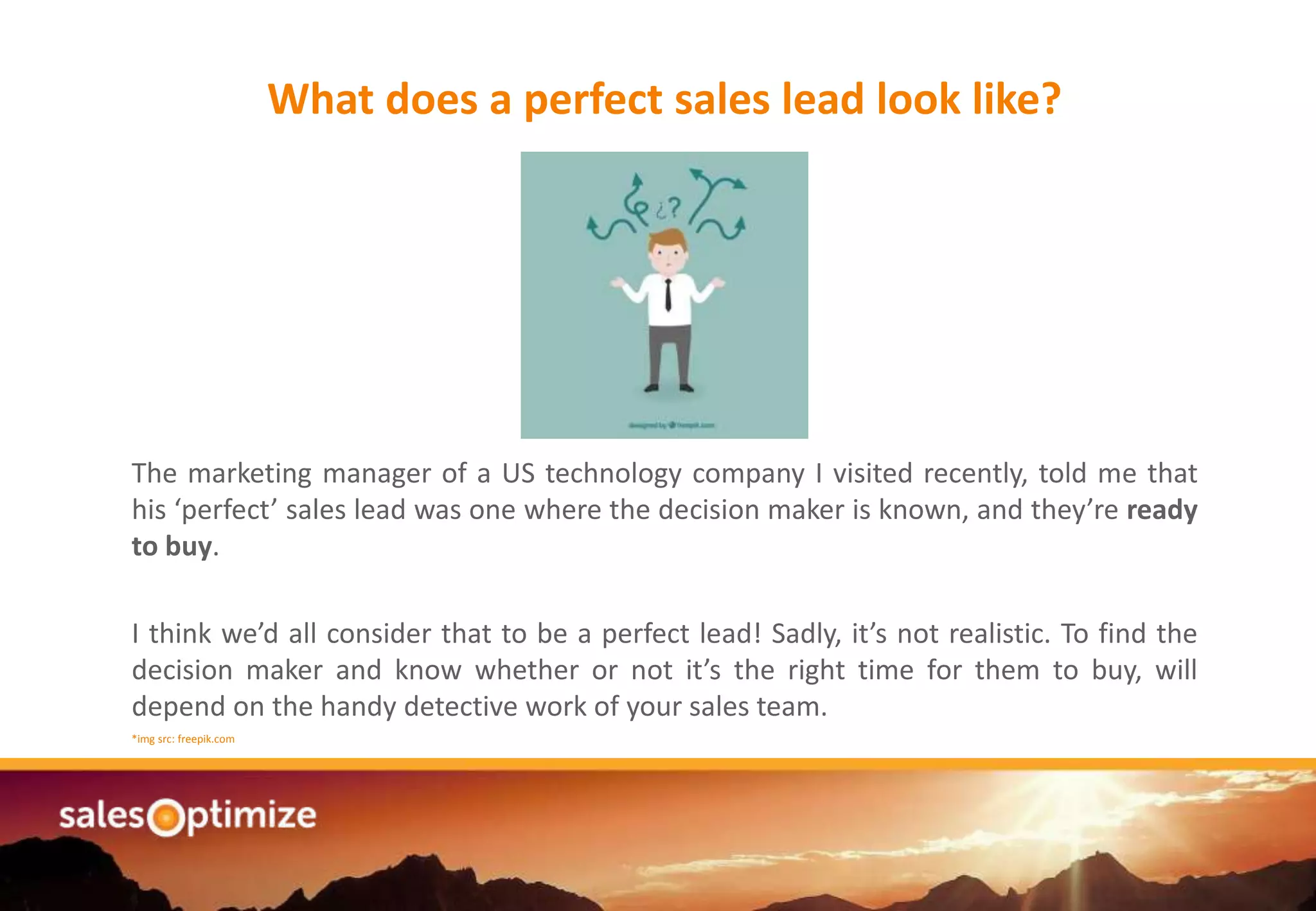 Lead Definition: Knowing your Perfect Customer Profile | PPTX
