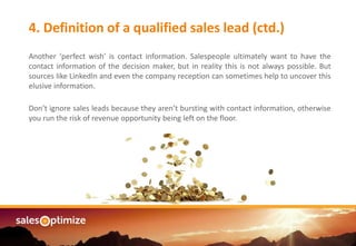 Lead Definition: Knowing your Perfect Customer Profile | PPTX