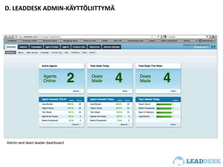 LeadDesk basic background info and system description | PPTX