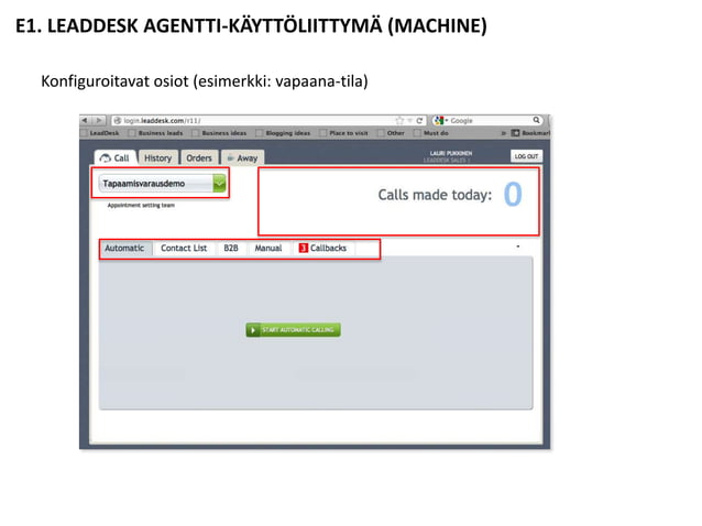 LeadDesk basic background info and system description | PPTX